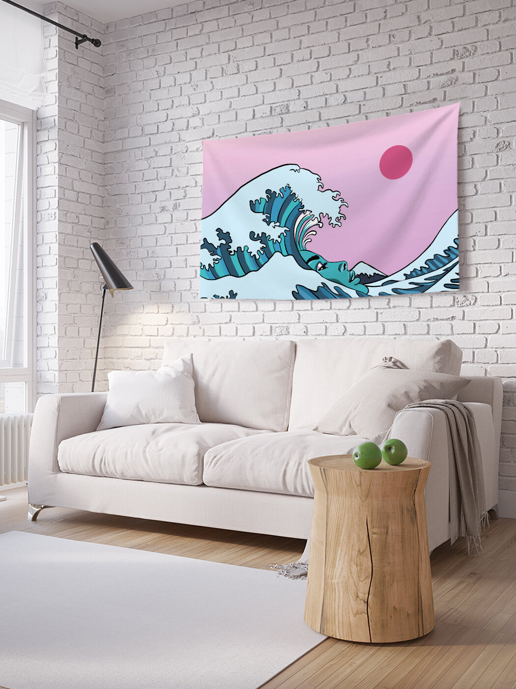 Фотопанно на стену горизонтальный постер 150х200 "Девушка волна", JoyArty