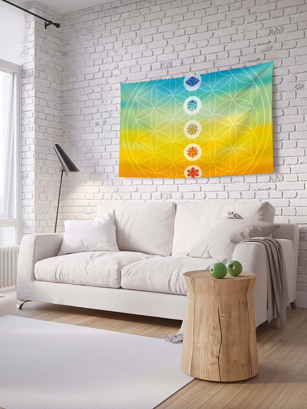 Фотопанно на стену горизонтальный постер 100х150 "Семь чакр", JoyArty