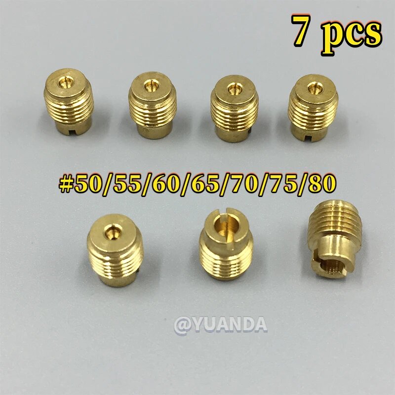 Основной струйный карбюратор Slow Air Jet для Kawasaki Keihin FCR CVK MX Primary WH100T SCR-100CC 99101-124, 7 шт.