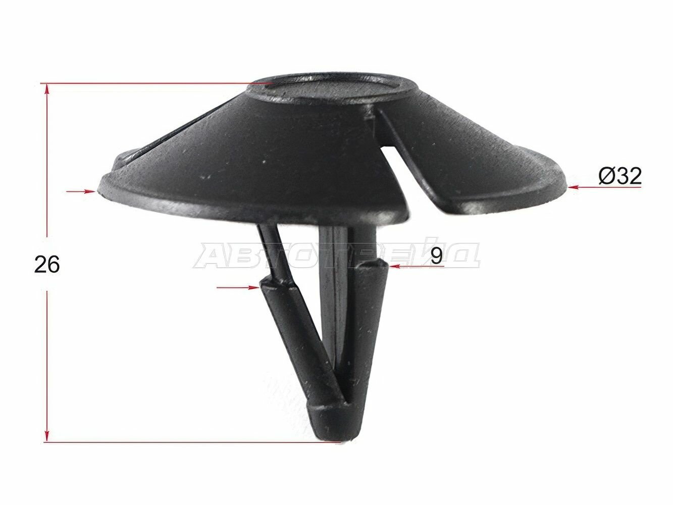 Клипса обшивки капота, 10 шт для RAM T арт STM11093 SAT