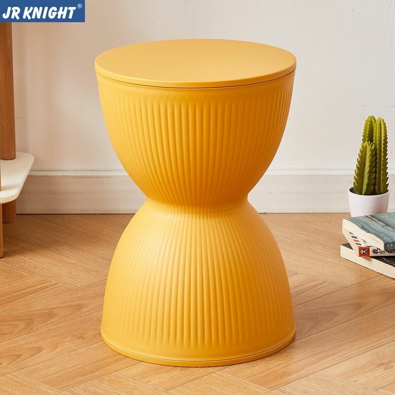 Пластиковый табурет с креативным дизайном в форме песочных часов, 30x43 см