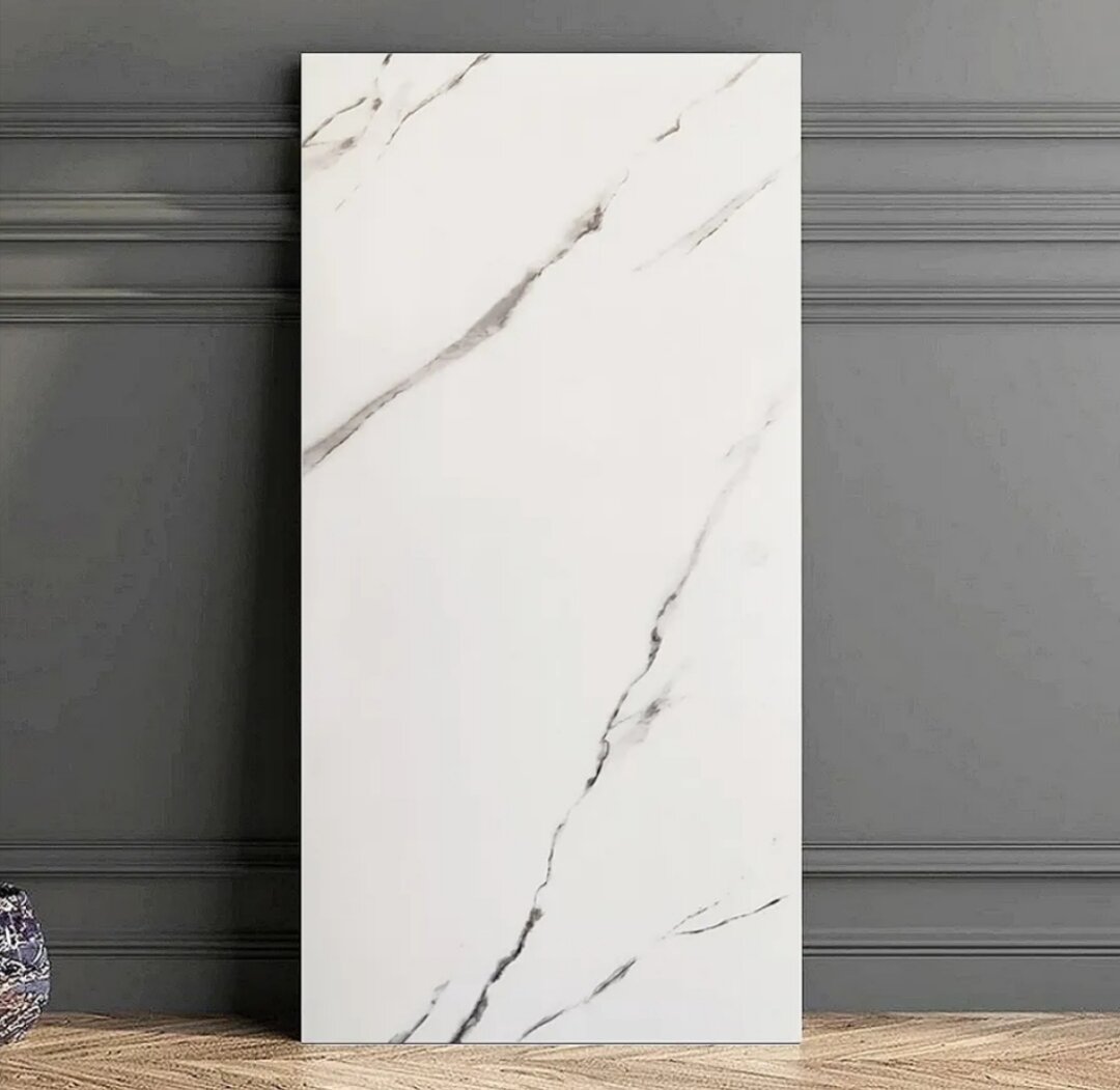 Панель самоклеющаяся 3D "Белый мрамор" 30х60см (6шт в уп.)