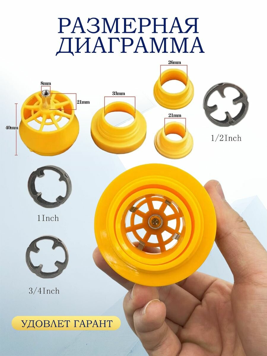 Клупп трубный, резьба вентильная, 1/2, 3/4, 1", 3 матрицы, держатель для труб — фото 1