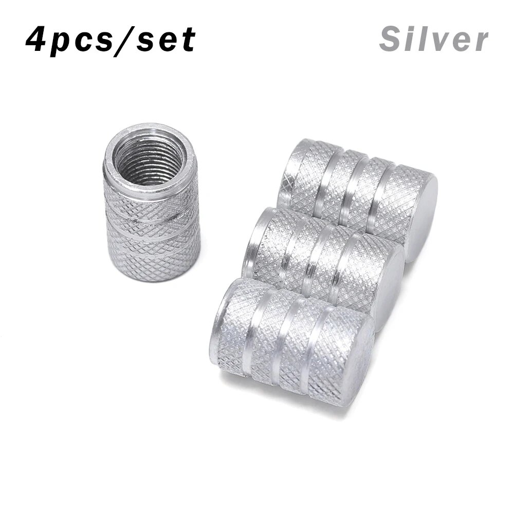 4 шт. колпачки Presta из алюминия, серебряные