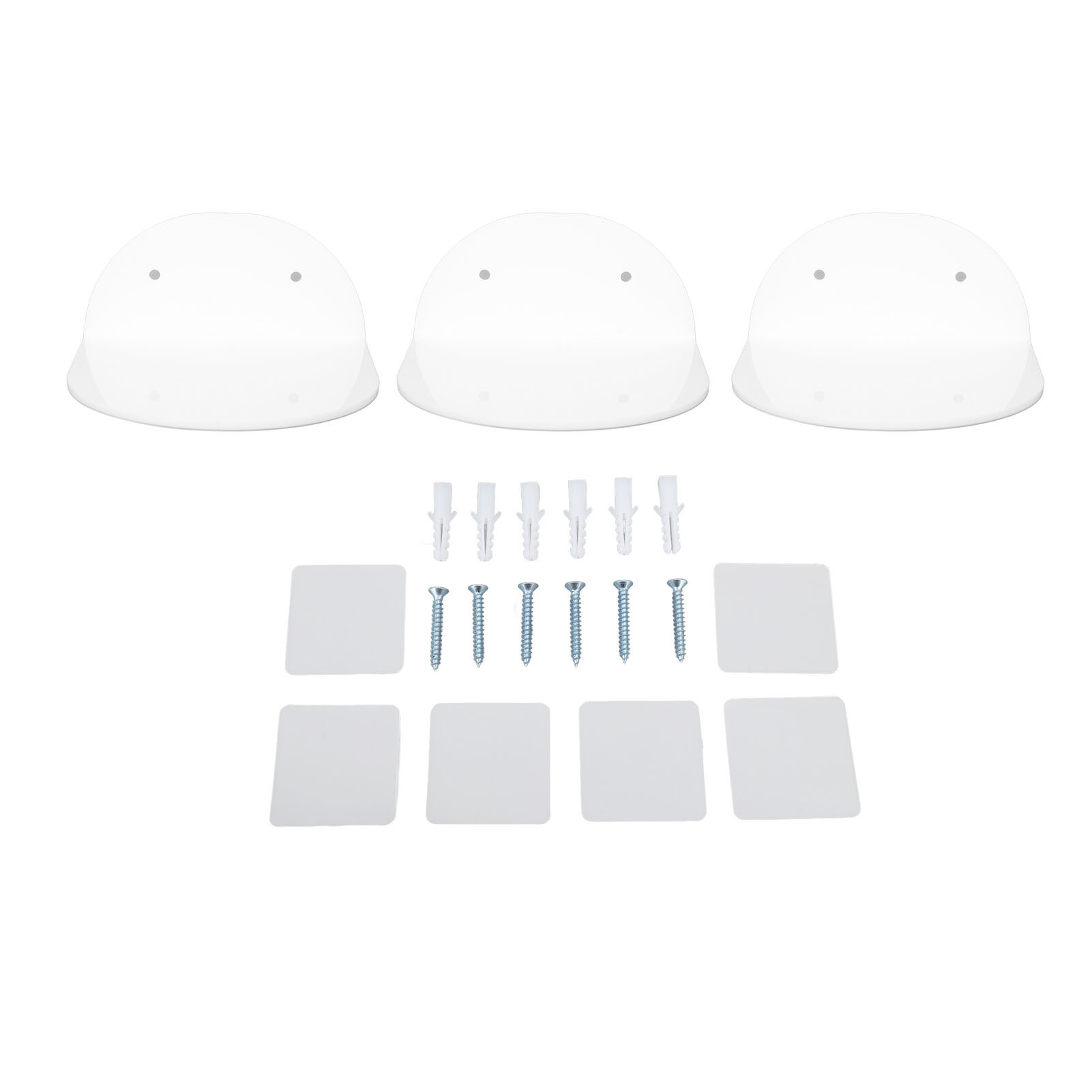 3pcs Wall Ginker Плавающие полки Акриловая водонепроницаем