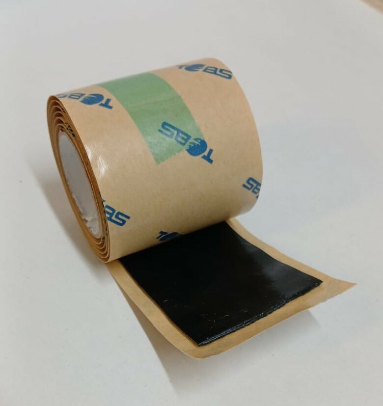 Резиново-мастичная лента TOBS KJ704. 50 mm x 1 m x 1,65 mm самовулканизирующаяся, водостойкий изолятор