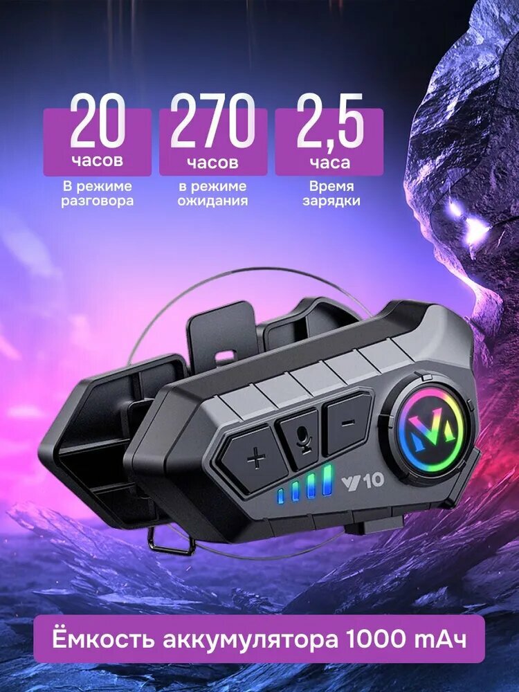Умная шлемовая Bluetooth-гарнитураBluetooth мотогарнитура Y10
