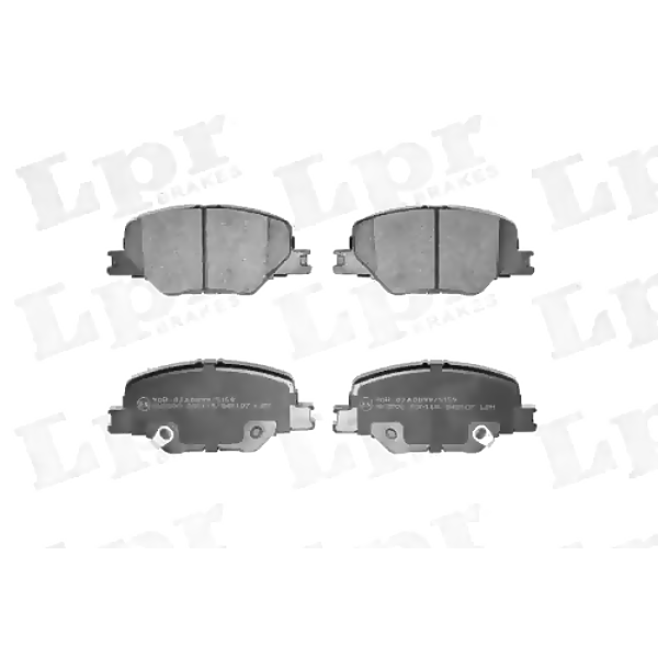 LPR 05P2107 колодки тормозные дисковые, комплект