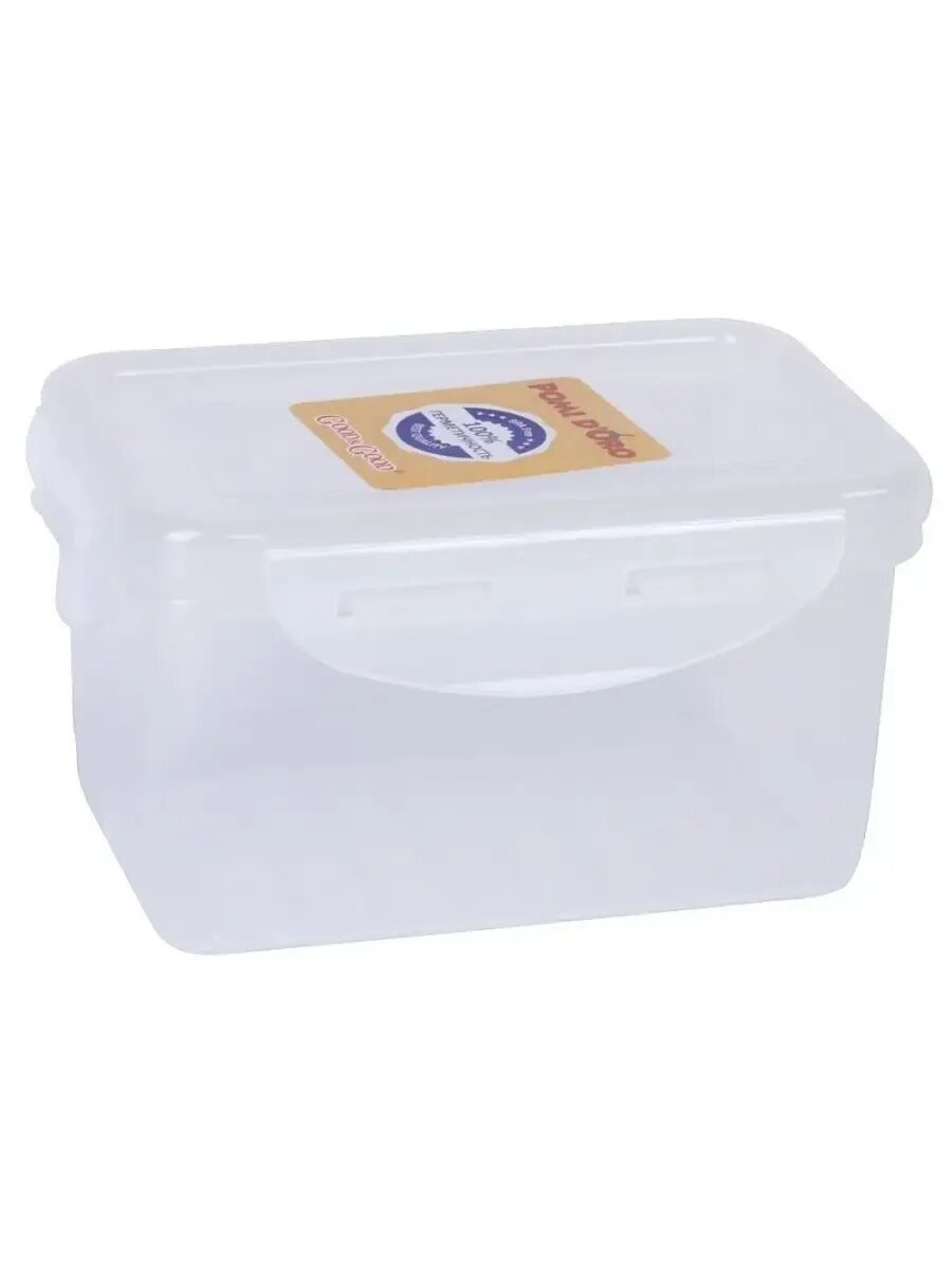Контейнер Good&Good, для хранения и переноски еды, 1 л, прозрачный, белый