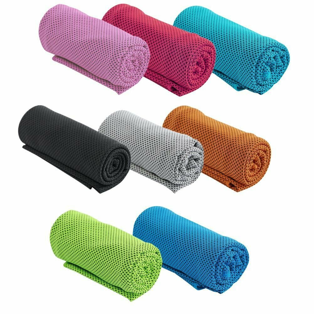 8 шт. охлаждающих полотенец, ледяных полотенец для шеи, микрофибровые прохладные полотенца, мягкие охлаждающие полотенца для йоги, спортзала, бега, тренировок, фитнеса.