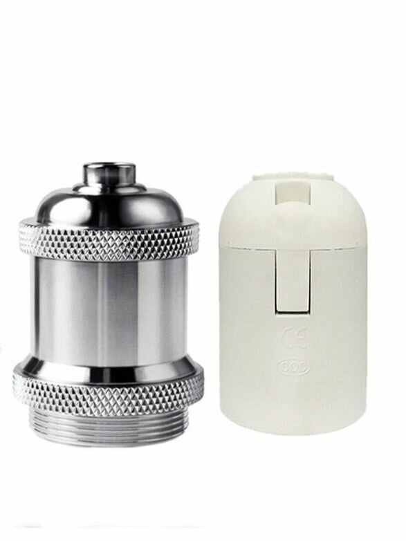 Патрон для лампы, Цоколь: E27, 100 Вт, Люминесцентная (энергосберегающая), Накаливания, 1 шт.