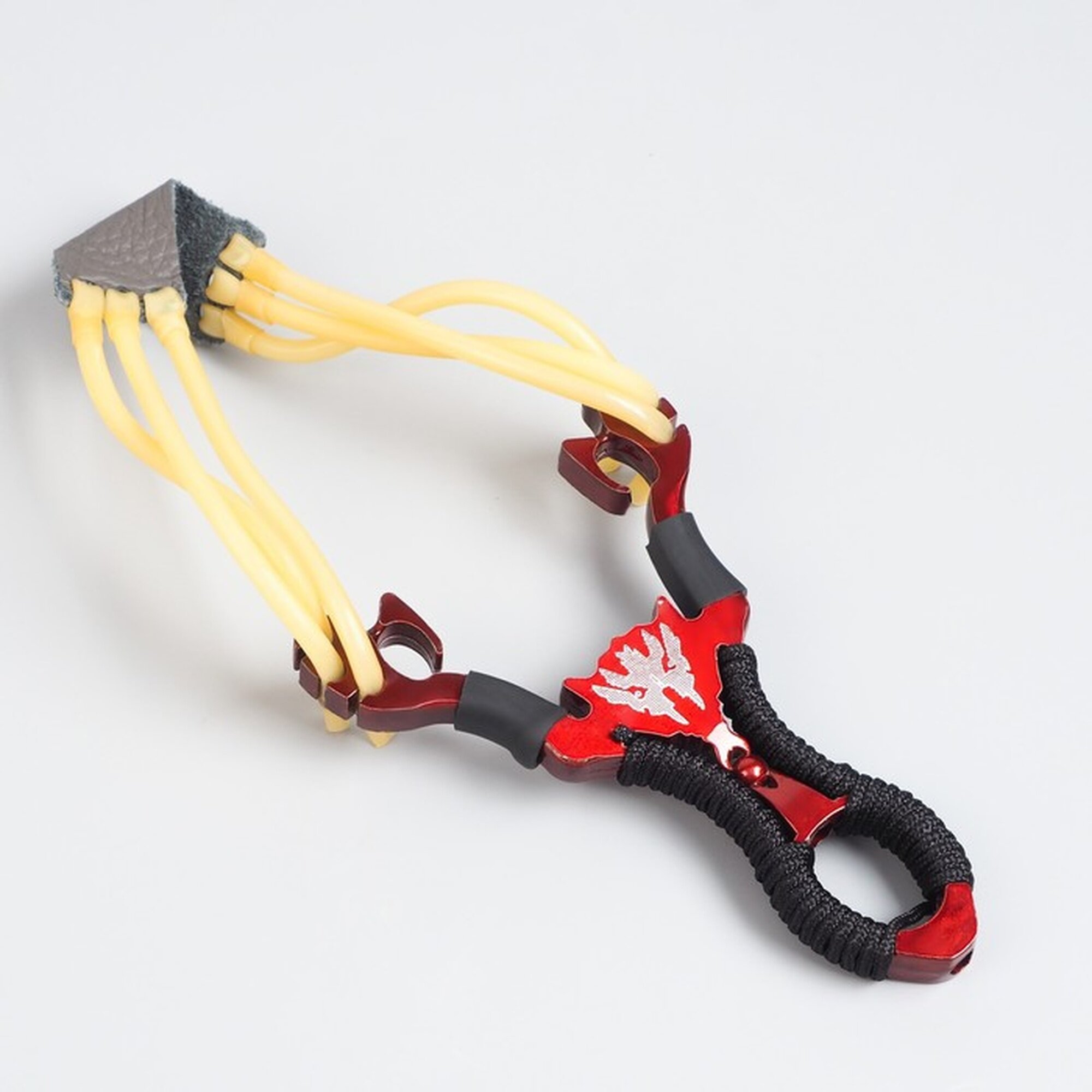 Рогатка Сима-ленд "Паук", в текстильной оплетке, черная/красная