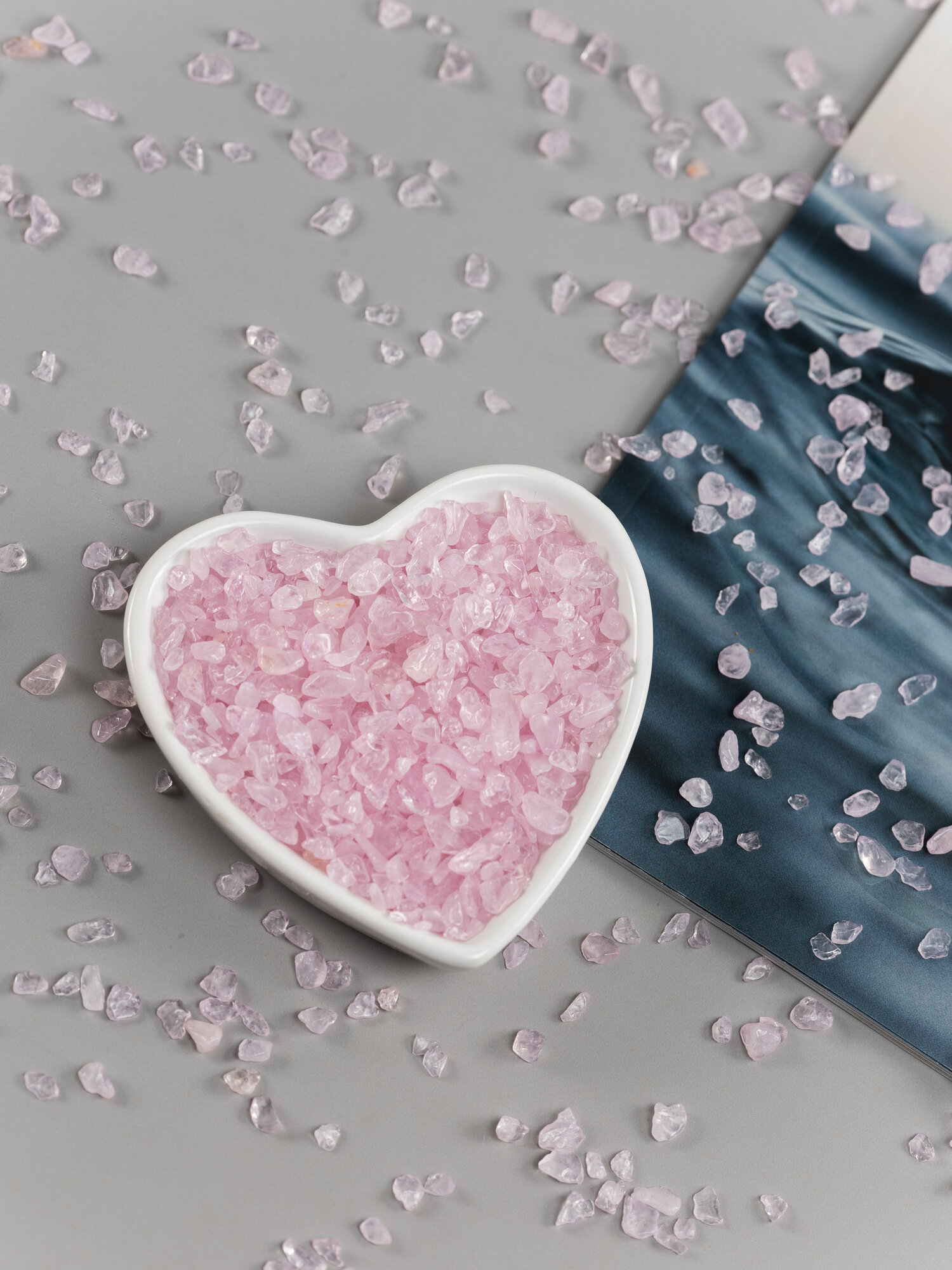 Камни натуральные розовый кварц 200 гр для декора и творчества, D'Mari