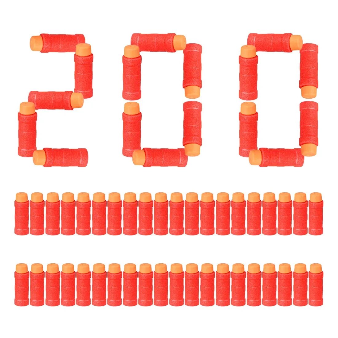 200 красных дротиков для Nerf, мягкие пули