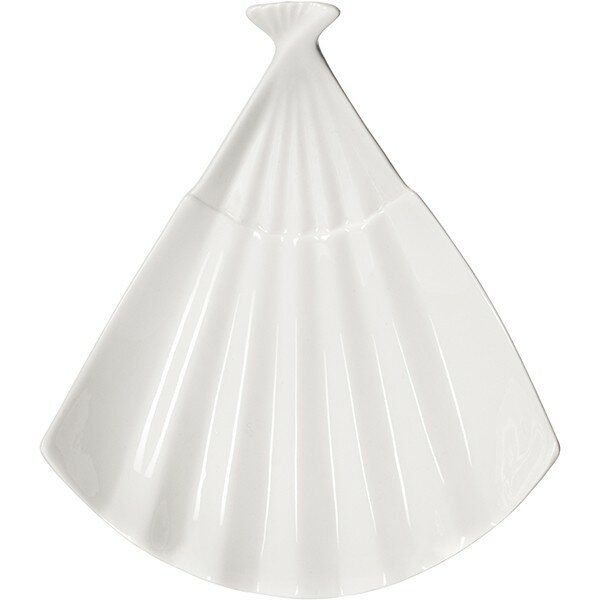 Блюдо-веер 20.5*17.5на ножках фарфор (Kunstwerk, страна Китай)