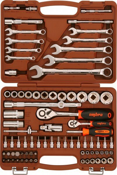 Набор инструмента Ombra OMT82S12, для автомобилей, 12 головок, 82 шт