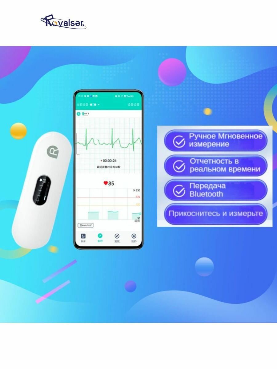 Кардиомонитор Cardio: кардио карта, трекер здоровья сердца, мониторинг сердечно-сосудистых заболеваний, тонометр, пульсоксиметр и электрокардиограф ЭКГ