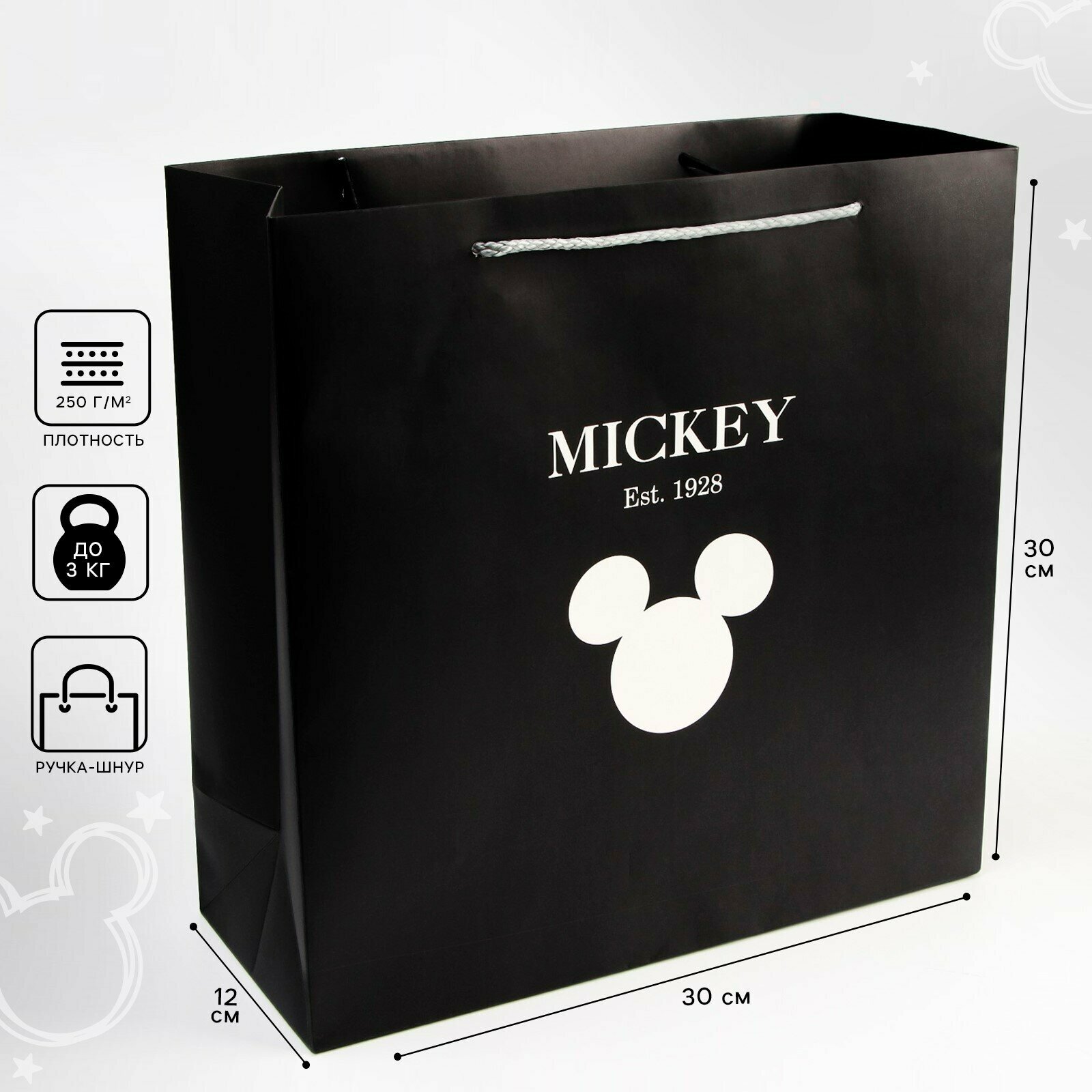 Пакет подарочный ламинированный "Mickey & Co", Микки Маус