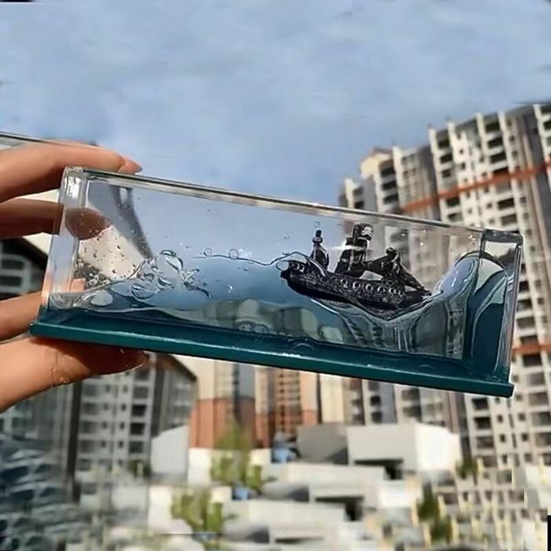 Пиратский корабль "Черная жемчужина" бутылка с дрифтом, декоративный предмет интерьера