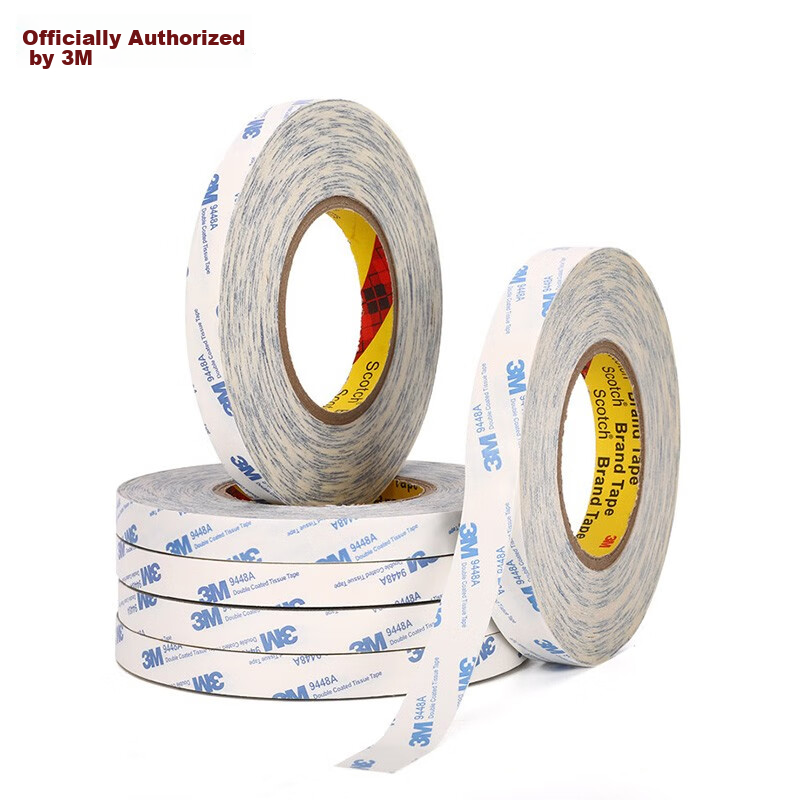 3M Double Sided Tape Non-woven Fabric with Release Paper Tape Household High Temperature Resistant Strong Multi-functional Thin Double Sided Tape 9448A 50MM*50M