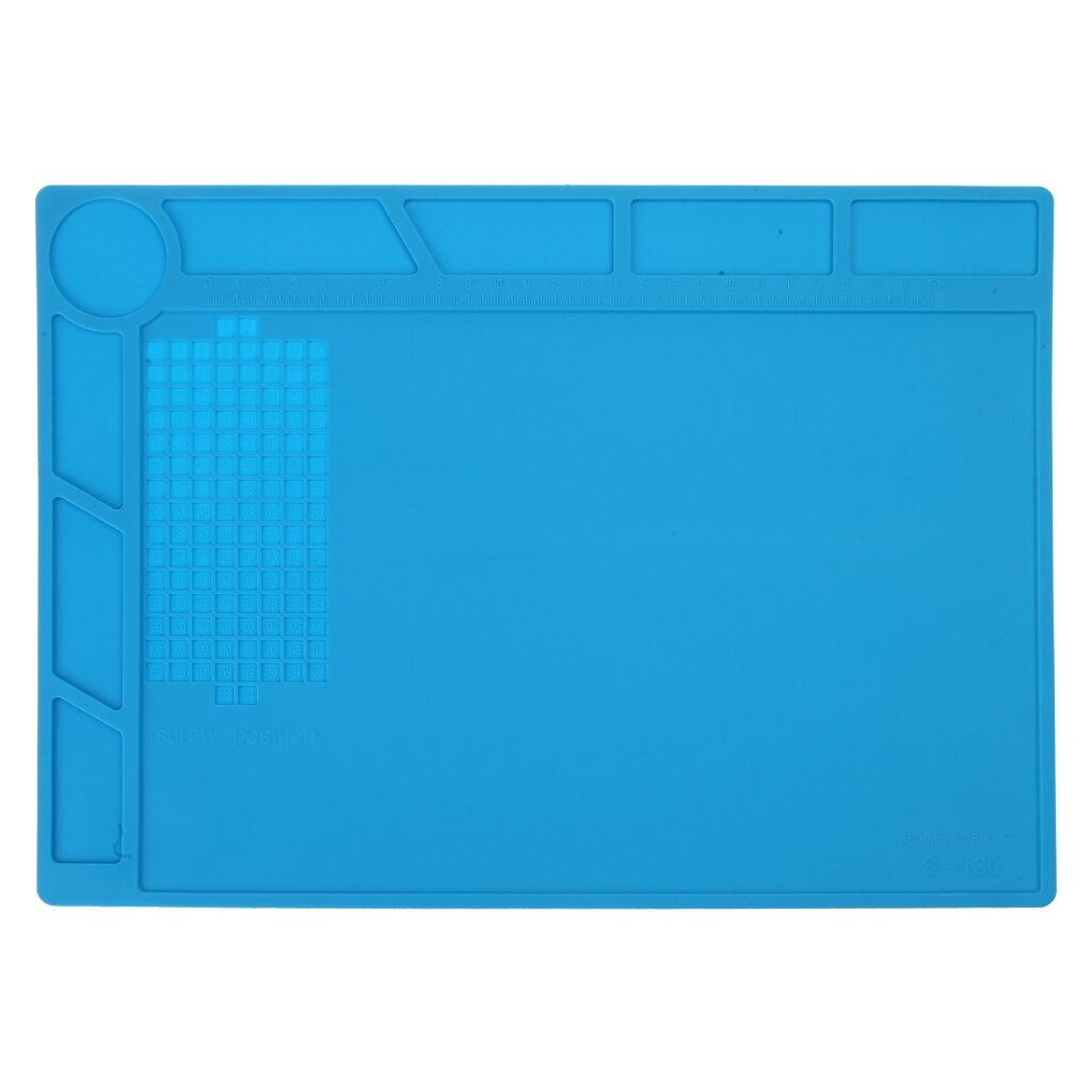 Большой силиконовый коврик для пайки, термостойкий, антистатический, ремонтный коврик с магнитными канавками для электронного верстака