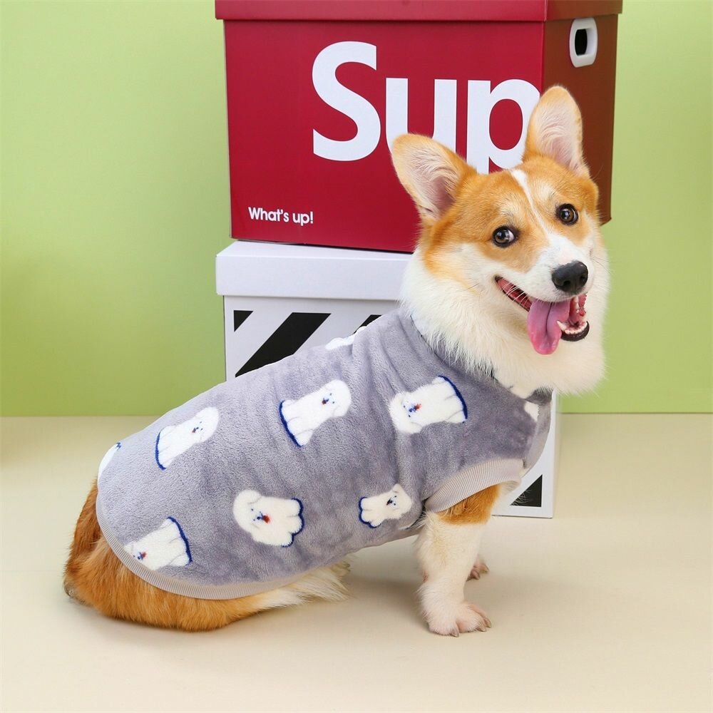 Пальто LjM "Вельш-Корги", зимнее, серое, для собак породы Вельш-Корги