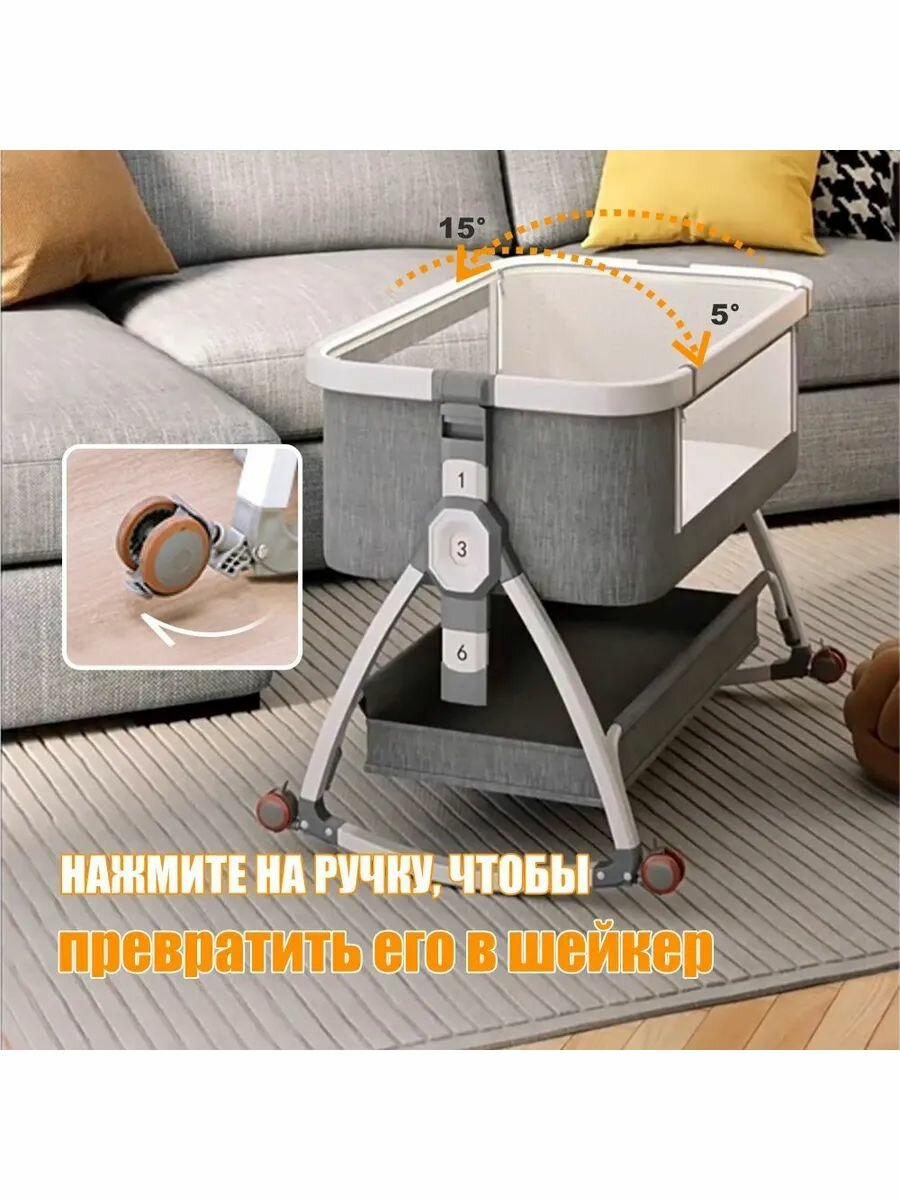 IKEA Кровать детская 62х104х84 см, серый