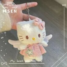 Плюшевый брелок "Angel KT", в виде кошки, мягкий, безопасный