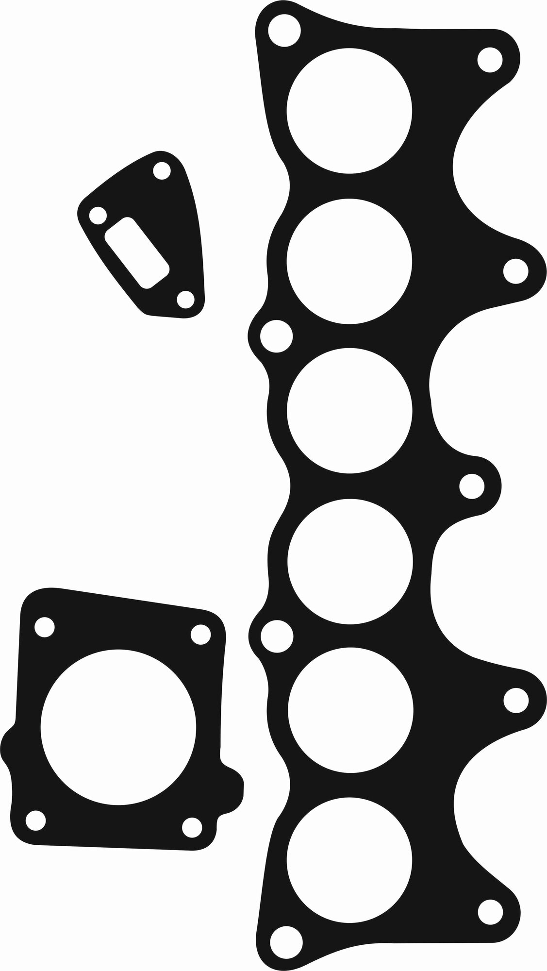 Комплект прокладок на впускной коллектор Nissan двиг. RB25DE (14120-20P00)