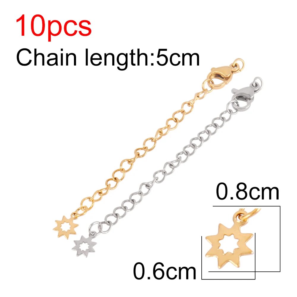 Застежки-лобстеры из нержавеющей стали, золотистого цвета, 10 шт. Silver Color, D3225-D3226