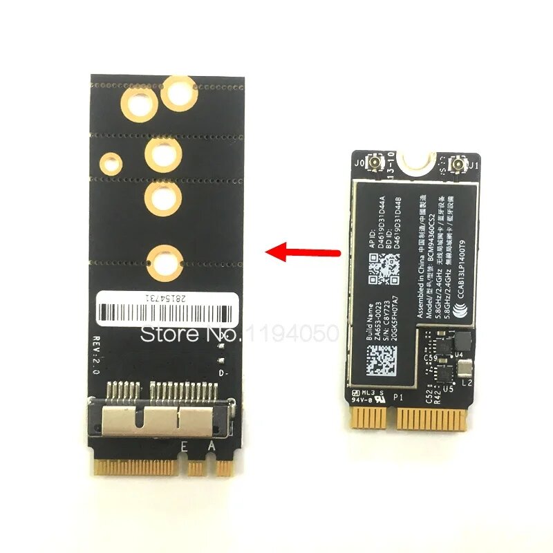 Беспроводная карта Broadcom BCM94360CS2 NGFF M.2