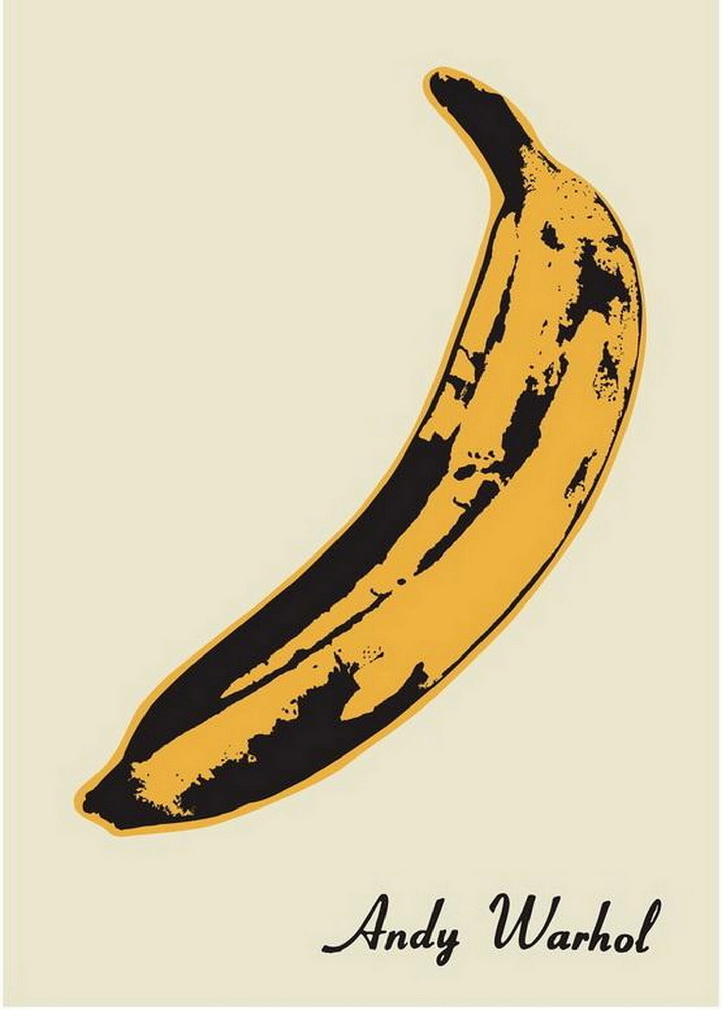 Плакат, постер банан-культовый поп-арт постер Энди Уорхола на бумаге, размер 21х30см