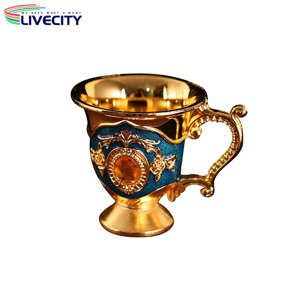 Чашка с широким применением, изысканный декор для чайной чашки со стразами