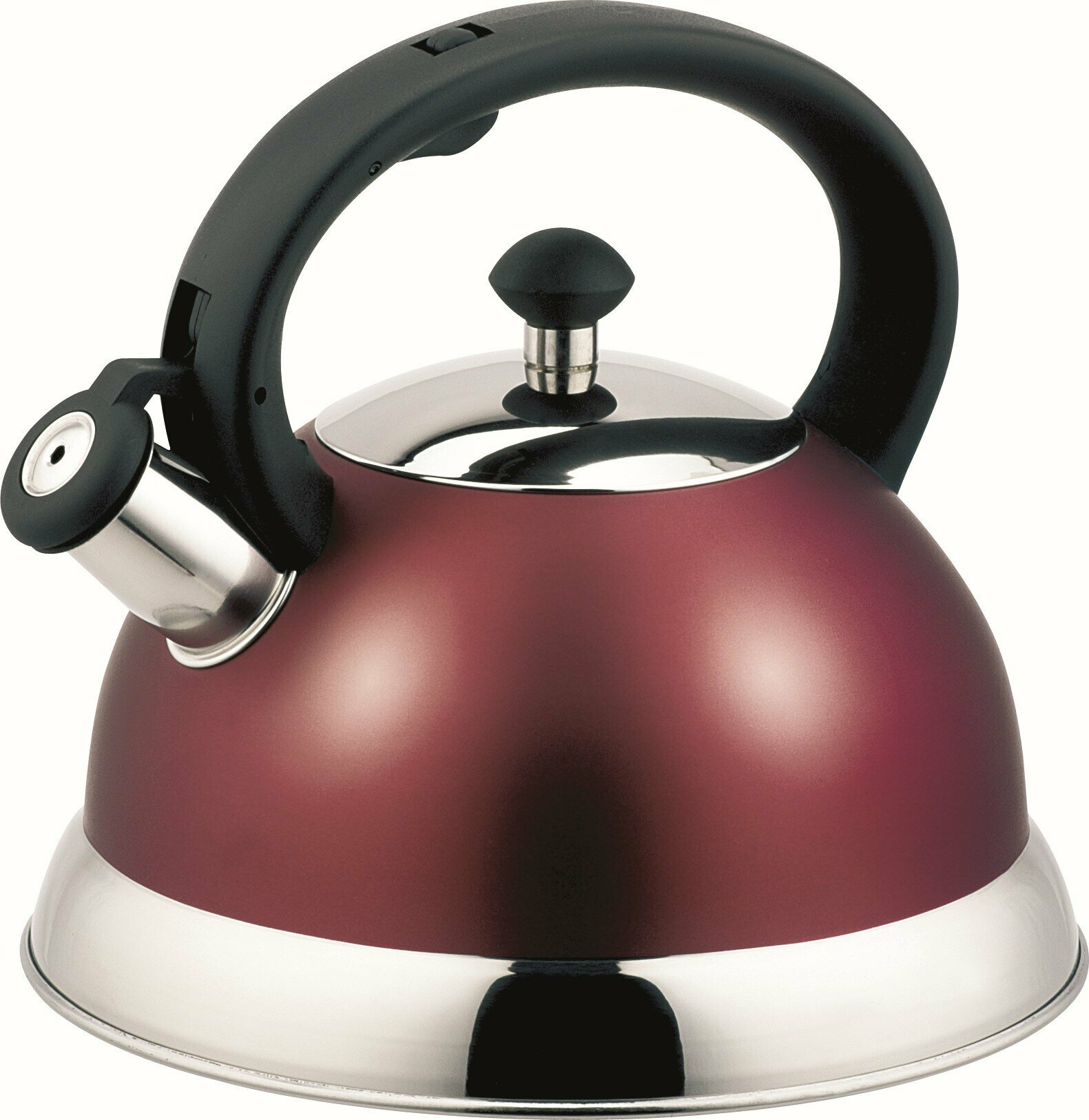 Чайник Appetite LKD-H063, со свистком, нержавеющая сталь, 2,5 л, красный
