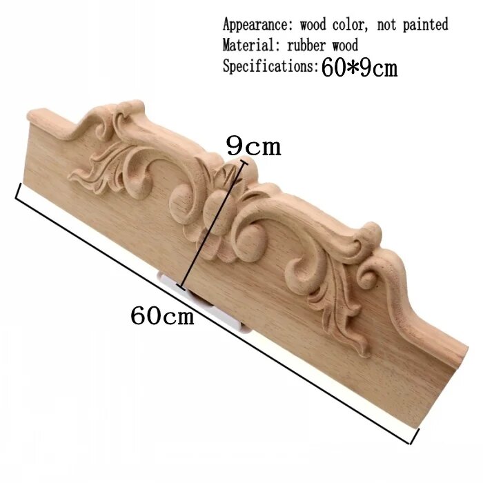 Декоративная аппликация из дерева 60x9 см, цвет I