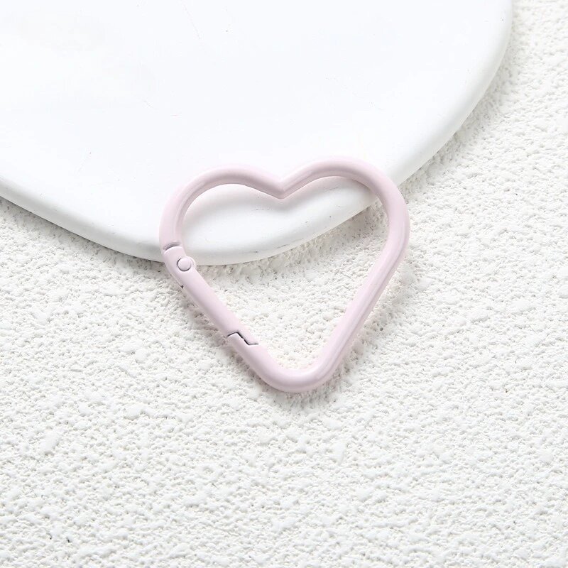 MOONBIFFY карабин сердце из сплава Розовый, Light pink