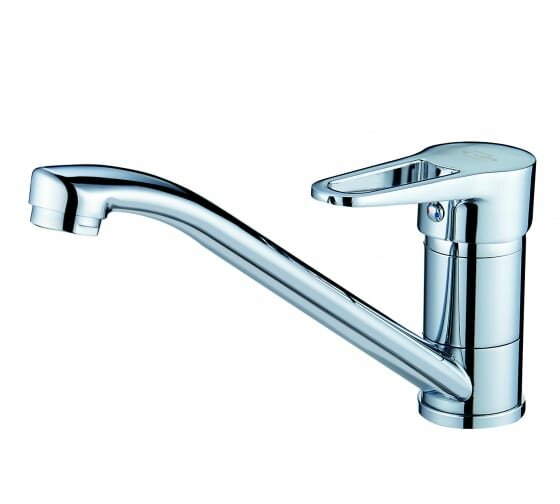 Смеситель для кухни (мойки) G.LAUF SOLONE 4L-A045 (D35; керамика, на шпильке) хром