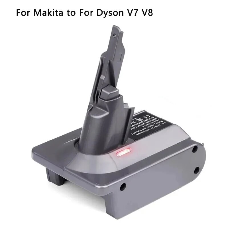 Адаптер батареи Makita 18В для Dyson V7 V8, серый