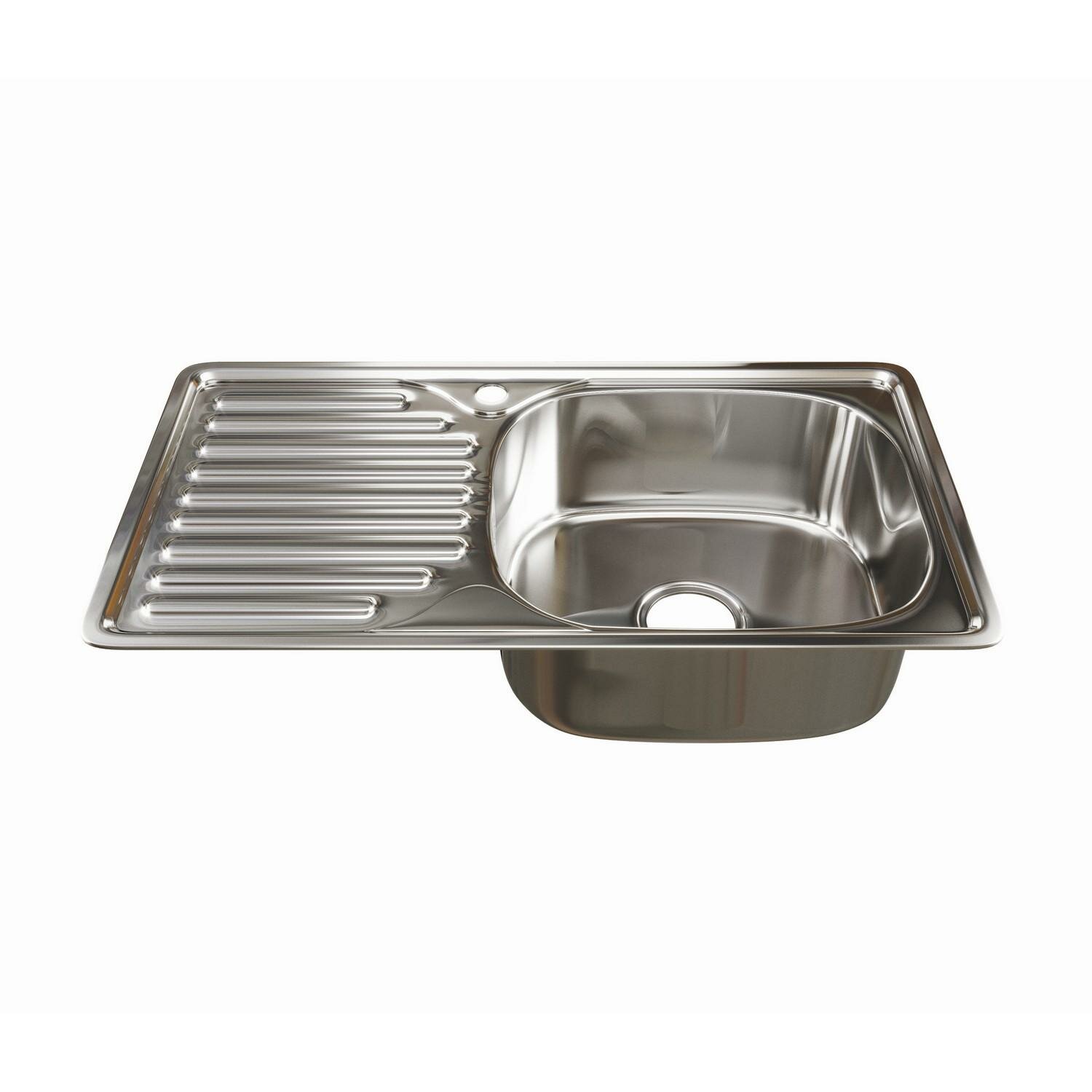 Мойка для кухни Mixline 76х42 530530 хром, 1 чаша, нержавеющая сталь