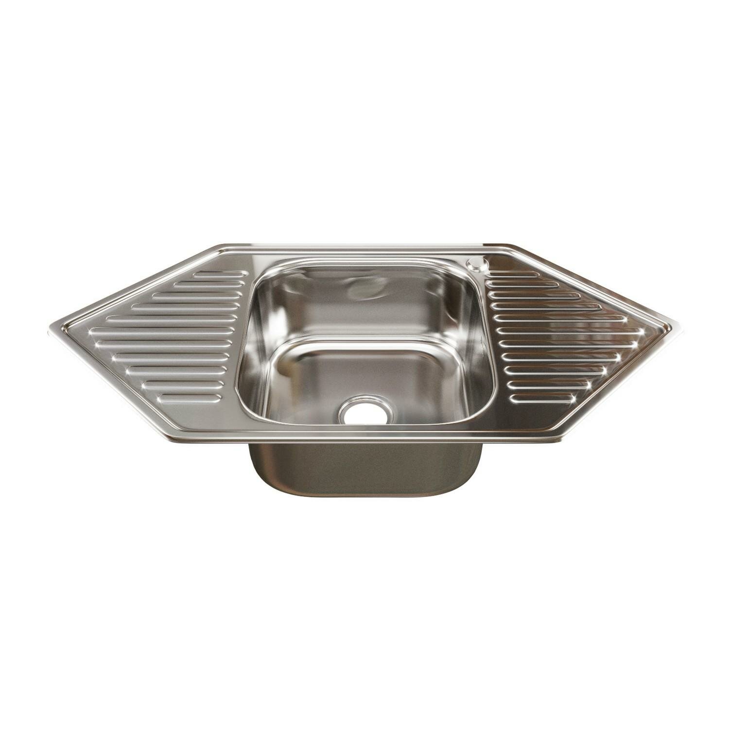 Мойка для кухни Mixline 95х50 532313 хром, 1 чаша, нержавеющая сталь