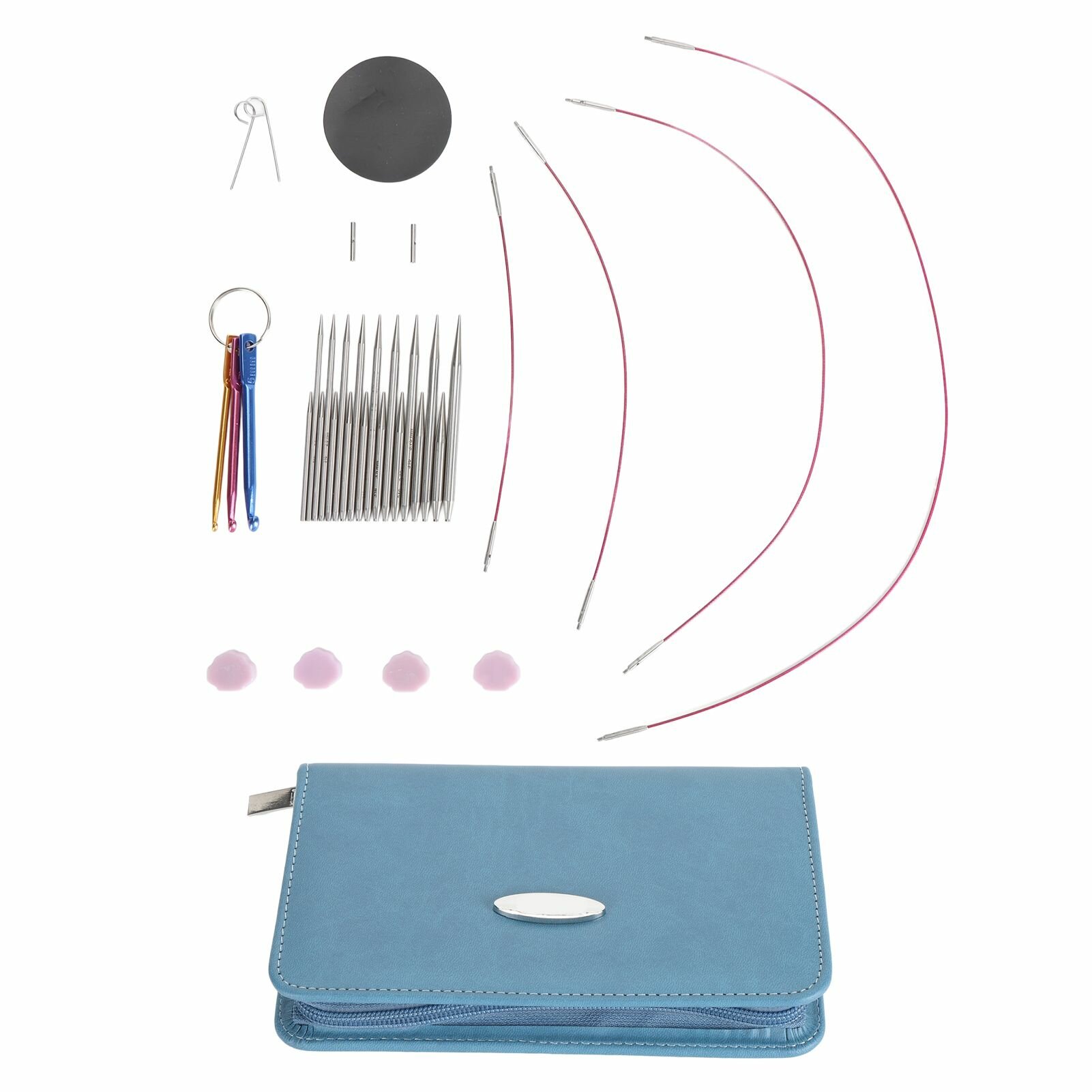 Набор круговых спиц 2.2-4.5 мм из нержавеющей стали, с кабельными соединителями и сумкой для хранения