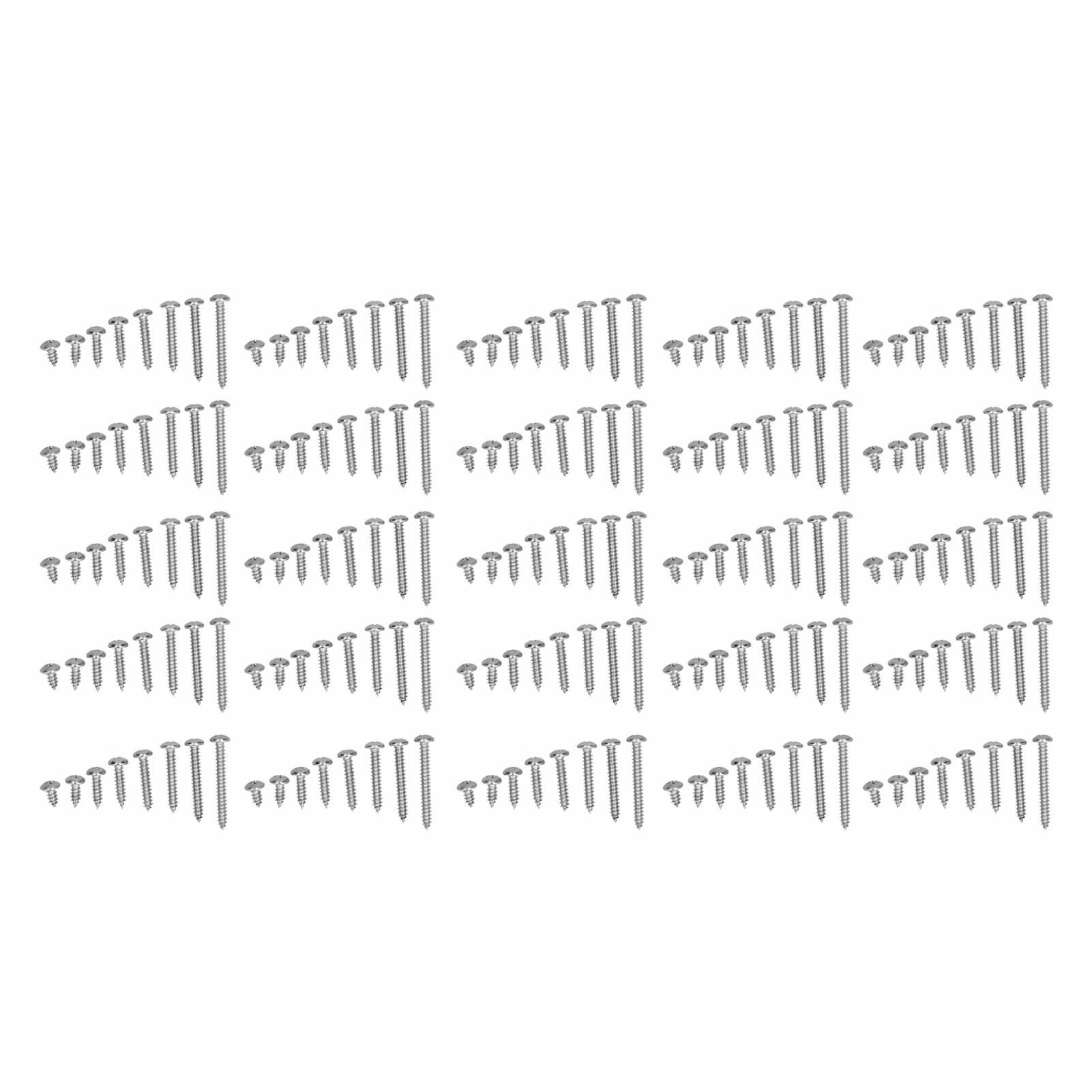 200 шт. саморезов 304 из нерж. стали, крестовые, самосверлящие, с плоской головкой, для дерева.
