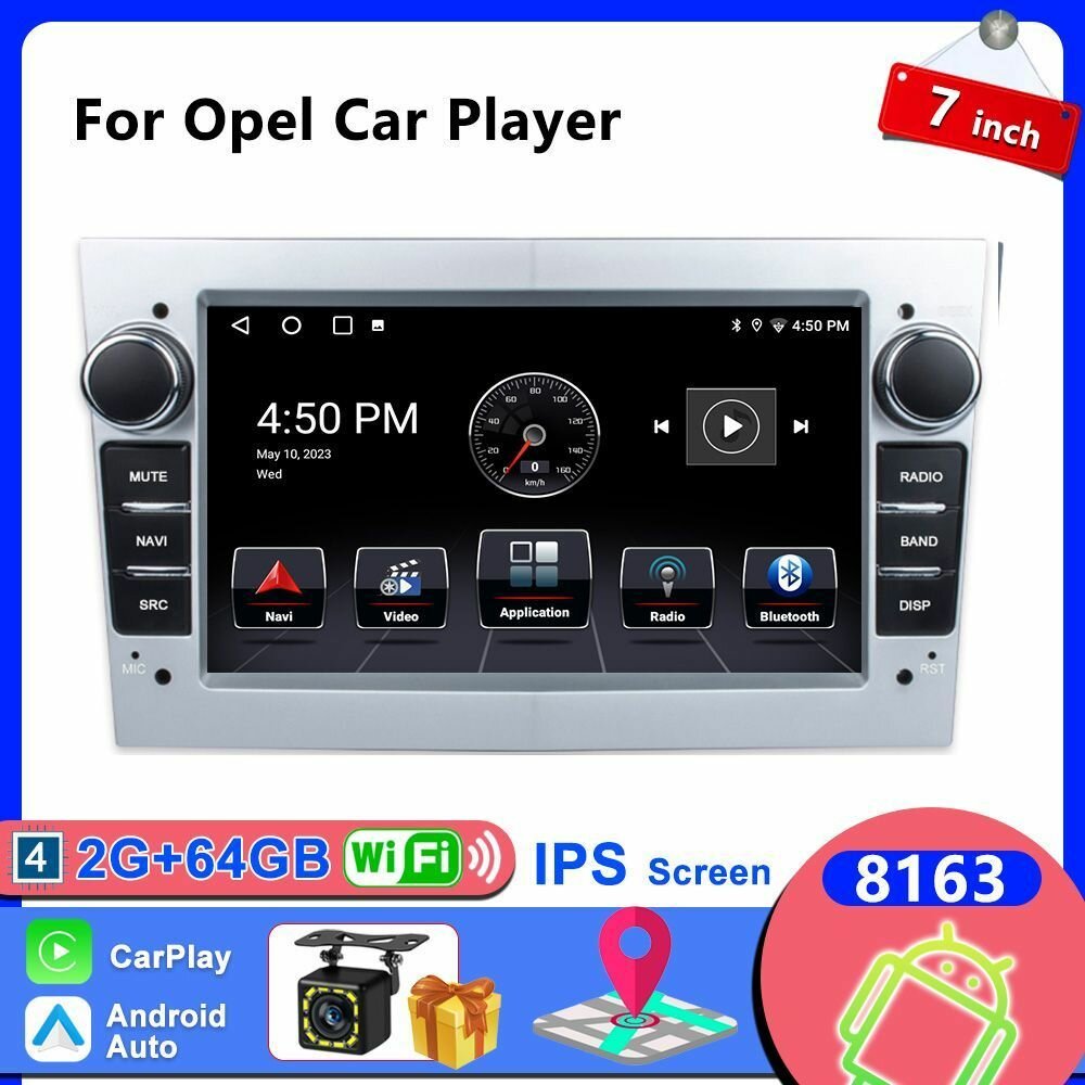 2+64GB 7 дюймов Штатная магнитола опель астра H For Opel Astra Vectra Corsa Zafira B Андроид Навигатор сенсорный экран