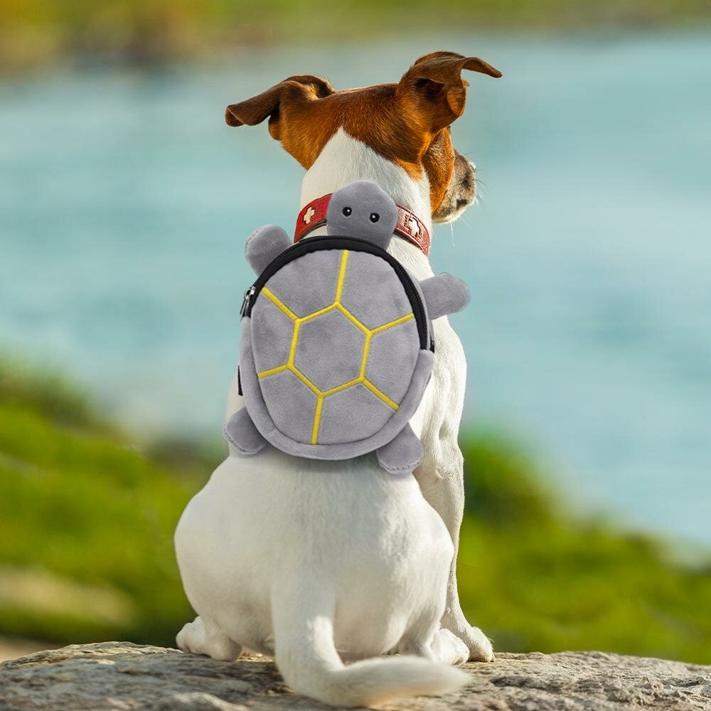 Рюкзак-переноска "Маленькие собаки", для собак, серый, 18*20 см