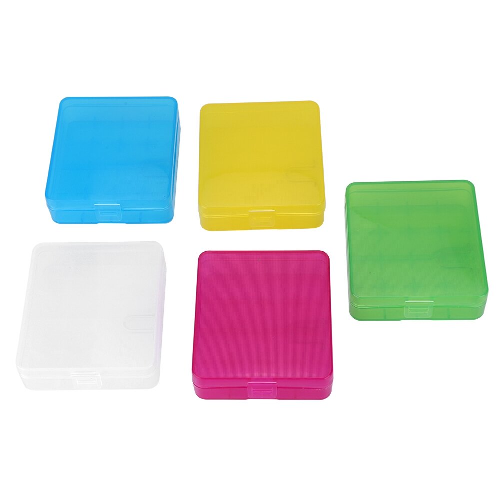 5PCS Portable Battery Box Container 4*18650 Batteries Battery Box