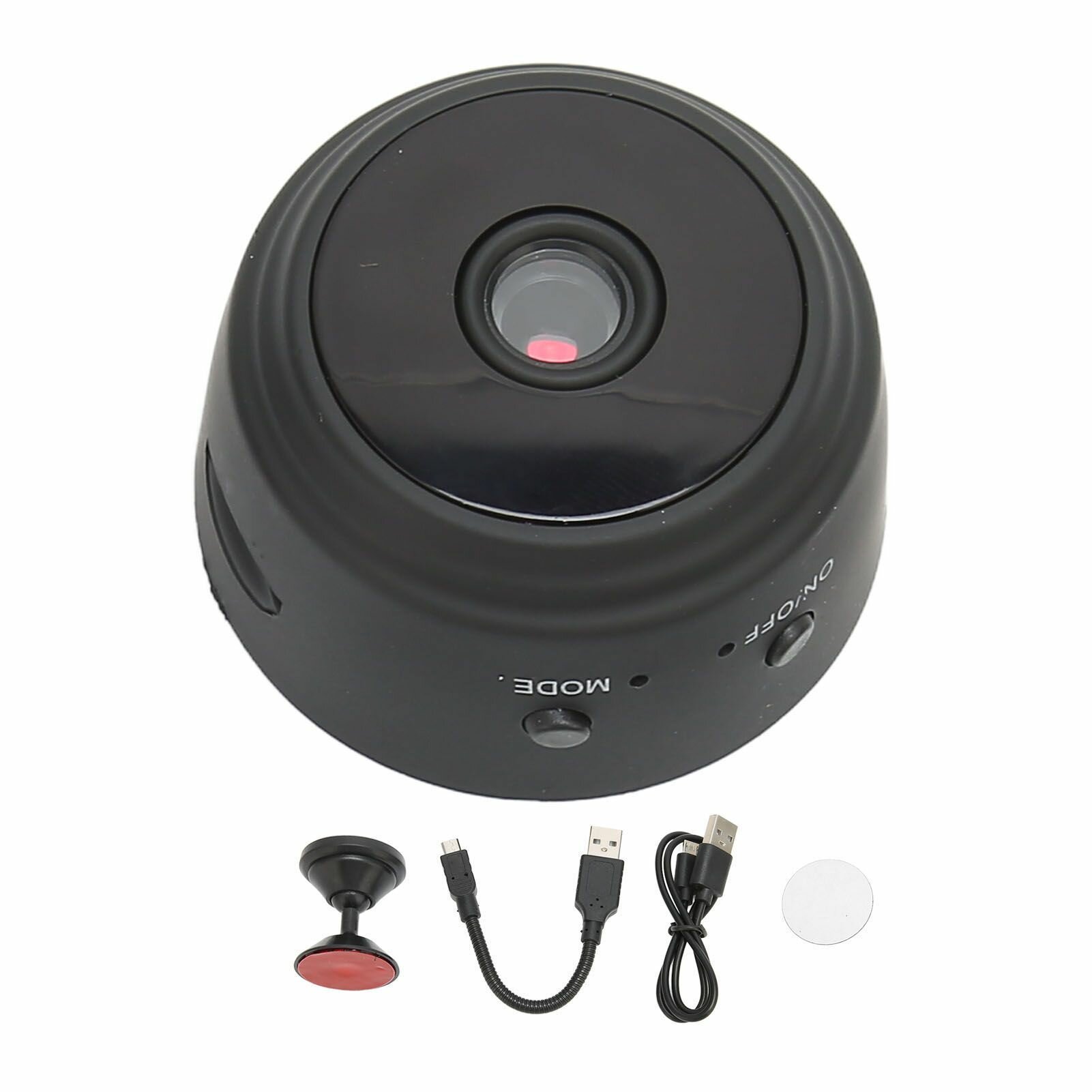 Миниатюрная WiFi-камера 1080P с функцией ночного видения, поворотом на 360 , для видеонаблюдения в домашнем офисе