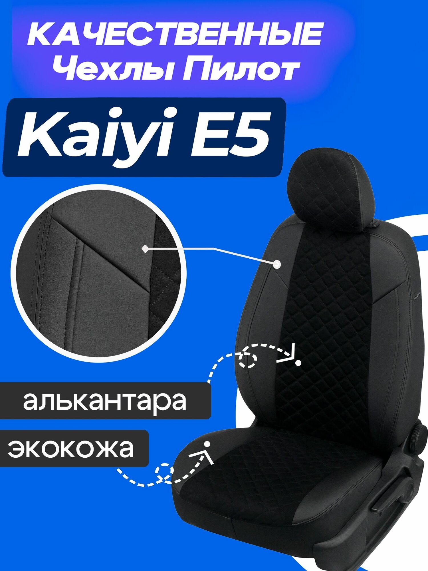 Чехлы на Kaiyi E5. Авточехлы для Каи E5 c 2023 2024 2025- по настоящее время.