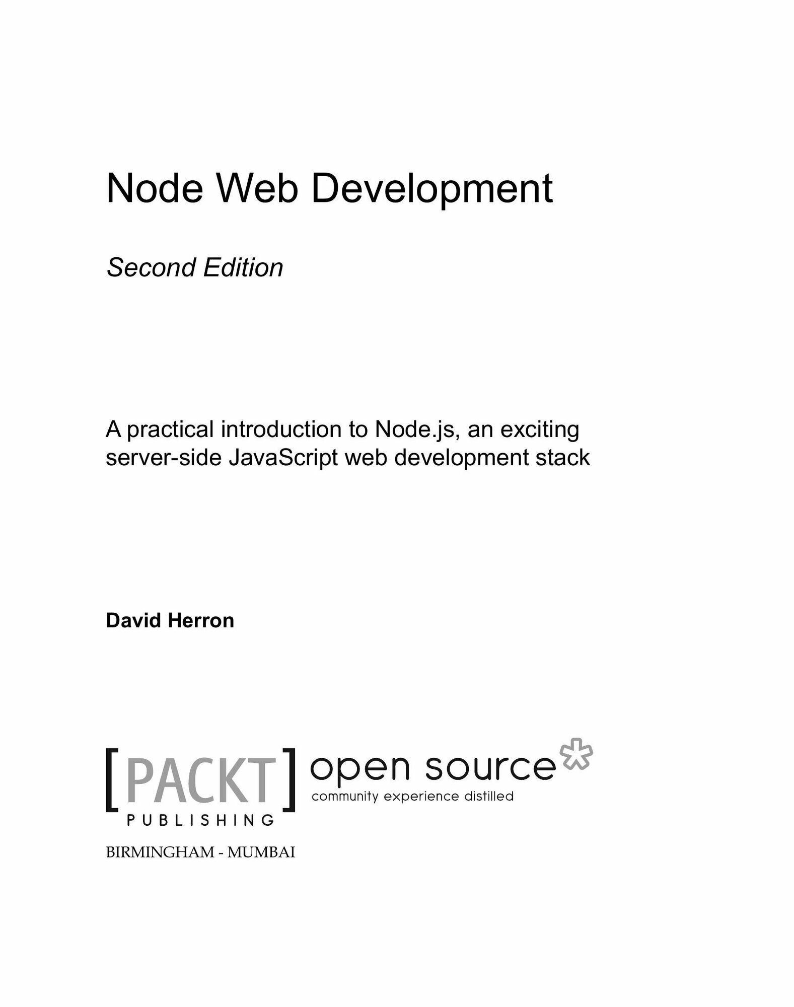 Node Web Development (2nd Edition) — фото 1