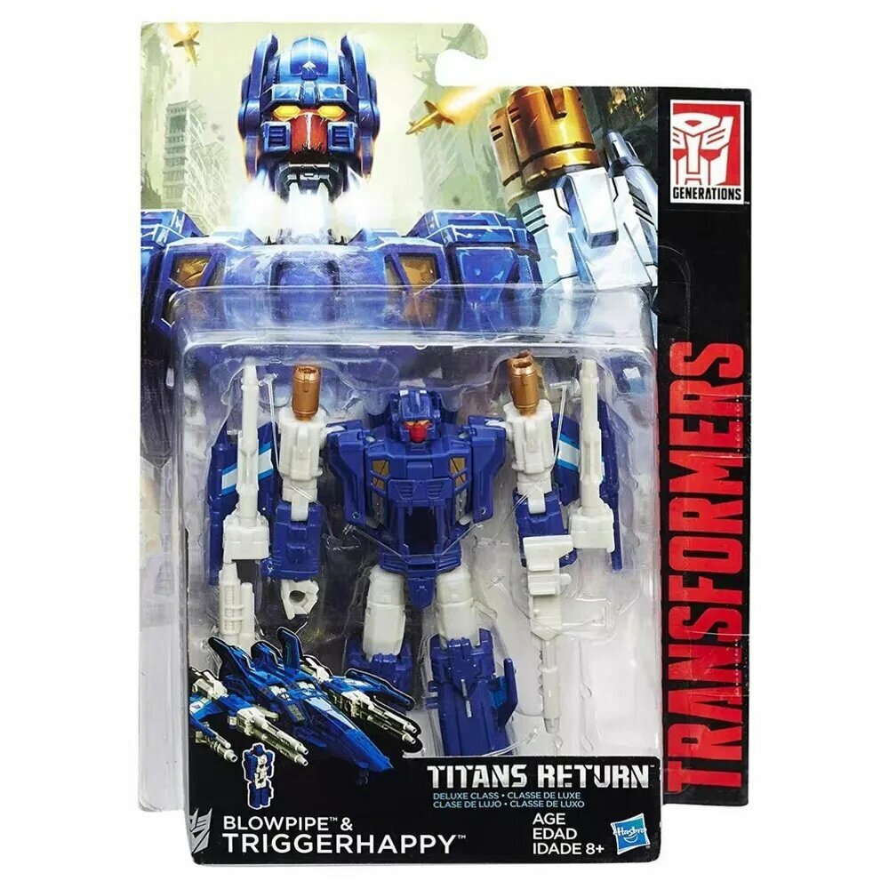 Трансформеры игрушки Hasbro Transformers Generations Titans Return Deluxe Class Blowpipe & Triggerhappy 13cm
