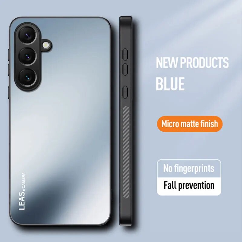 Матовый Мягкий Чехол EUCAGR Из ТПУ Для Samsung Galaxy S25 FE/Edge/Plus/Ultra, Синий, S25, Blue